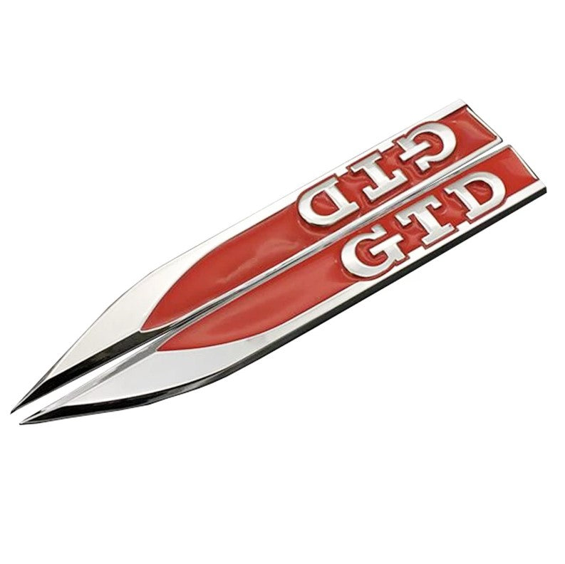 VW GTD Fender Side badge emblem (2 colors) – GTI Mania